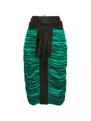 Dolce & Gabbana Ruched Bow-detail Midi Skirt