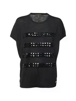 LOUIS VUITTON Sequin Embellished T-shirt - Black