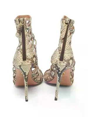 AQUAZZURA Snakeskin-embossed Gladiator High-heeled Sandals