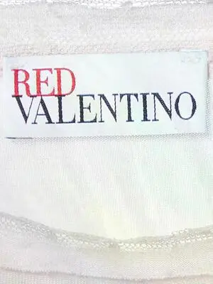 Red Valentino Tulle-sleeve Crew Neck T-shirt
