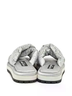 Dolce & Gabbana Crystal-embellished Crossover Sandals