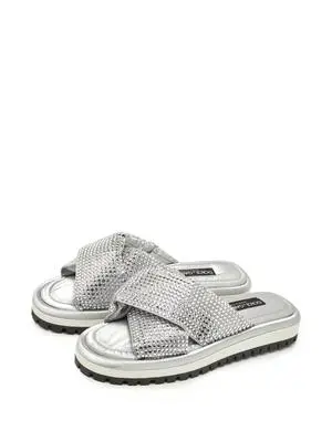 Dolce & Gabbana Crystal-embellished Crossover Sandals