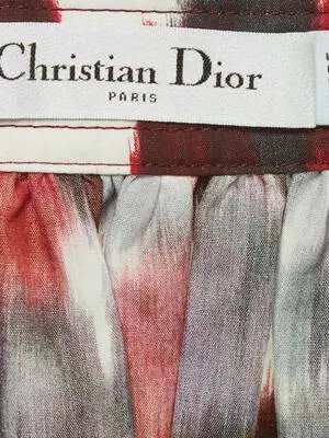 Dior Printed Gathered Midi Skirt