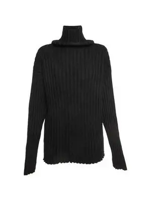 Balenciaga Knitted Turtleneck Sweater - Black