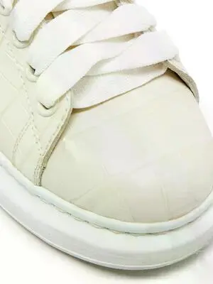 Alexander McQueen Oversized Croc-embossed Calf Leather Sneakers