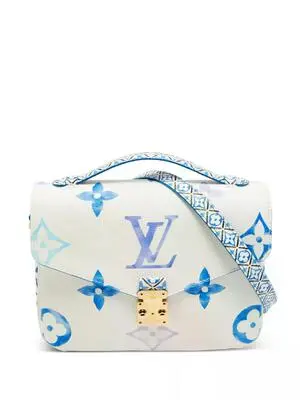 LOUIS VUITTON Pochette Metis The Pool Giant Monogram Canvas Tote Bag - White