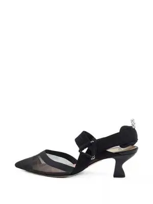 Fendi Colibri Zucca Mesh Pumps - Black