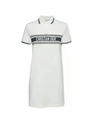 Dior Logo Print Piqué Polo T-shirt