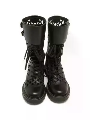 Dior Laser-cut Leather Combat Boots