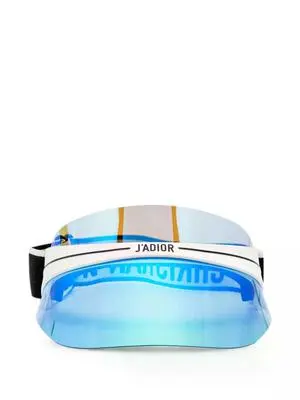 Dior Diorclub1 Iridescent Sun Visor - White