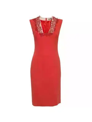 Bottega Veneta Sleeveless Midi Dress - Red