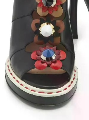 Fendi Floral-appliqué Ankle-straps Sandals