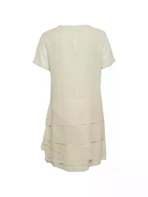 Brunello Cucinelli Short-sleeve Mini Dress - Neutrals