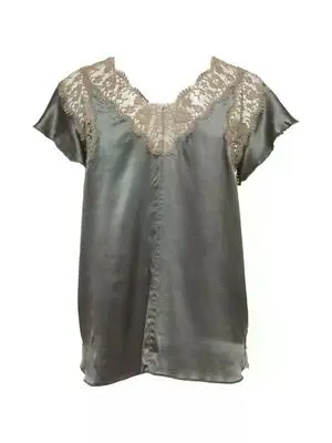 Dolce & Gabbana Lace-trim Satin Top