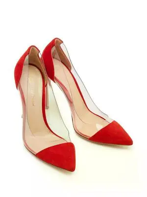 GIANVITO ROSSI Suede And Transparent Paneled Stiletto Pumps