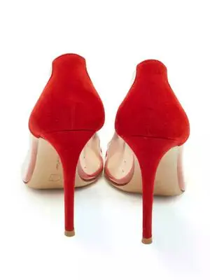 GIANVITO ROSSI Suede And Transparent Paneled Stiletto Pumps