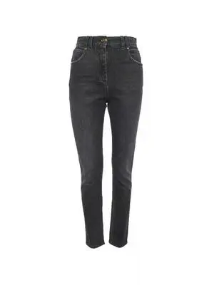 Balmain Faded Wash Skinny Jeans - Black