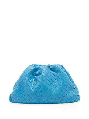 Bottega Veneta The Pouch Intrecciato Clutch Bag - Blue