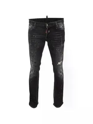 Dsquared2 Distressed-finish Slim-fit Jeans - Black