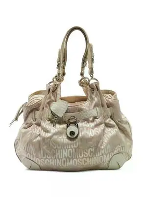 Moschino Padlock Detail Tote Bag - Neutrals