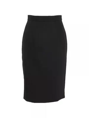 Dolce & Gabbana Crepe Pencil Skirt - Black