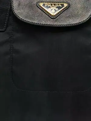 Prada Leather-trim Tote Bag