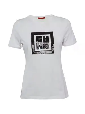 Carolina Herrera Logo-embroidered T-shirt - White