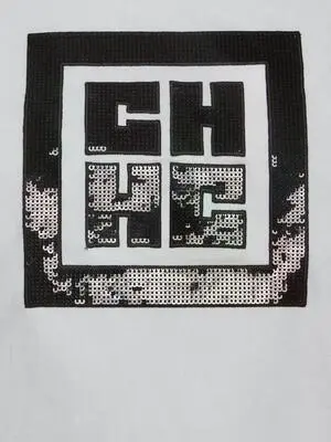 Carolina Herrera Logo Embroidered Sequin T-shirt
