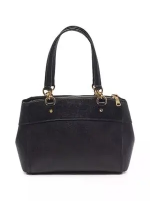 COACH Mini Brooke Carryall Leather Tote Bag - Black