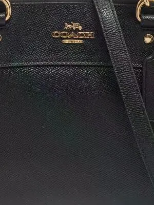 COACH Mini Brooke Carryall Leather Tote Bag - Black