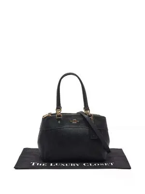 COACH Mini Brooke Carryall Leather Tote Bag - Black