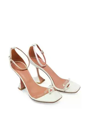 Amina Muaddi Oya Embellished Ankle Strap Sandals