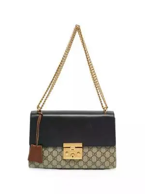 Gucci Medium Padlock Gg Supreme Shoulder Bag - Neutrals