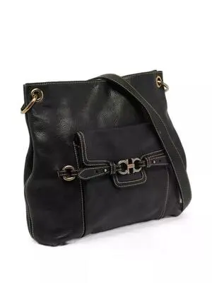 FERRAGAMO Gancini Leather Shoulder Bag
