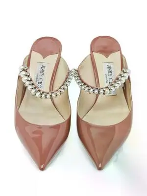 JIMMY CHOO Bing Crystal-embellished Heeled Mules