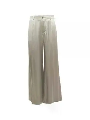 Dolce & Gabbana Wide-leg Silk Trousers - Grey