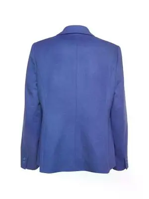 Marina Rinaldi Felt Single-breasted Blazer - Blue