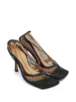 Bottega Veneta Mesh Heeled Pumps - Black