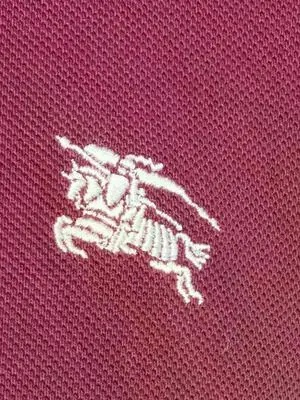 Burberry Embroidered Cotton Pique Polo Shirt