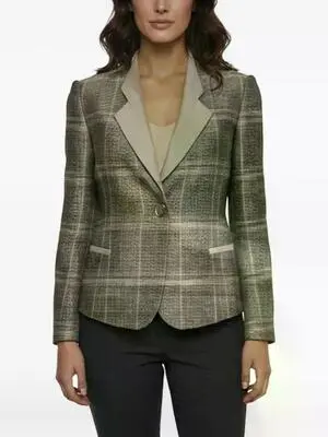 ARMANI Checked-pattern Blazer - Neutrals