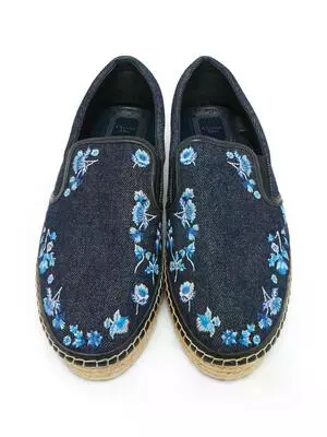 Dior Prairie Embroidered Slip-on Espadrilles