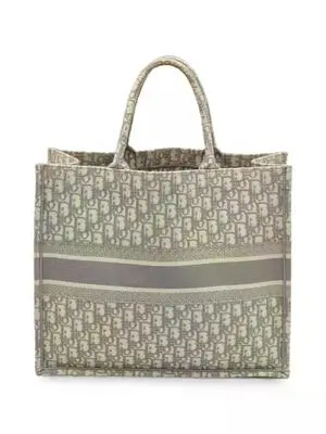 Dior Large Book Oblique Tote Bag - Grey