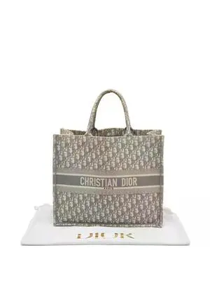 Dior Large Book Oblique Tote Bag - Grey