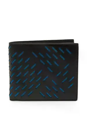 Bottega Veneta Perforated Bifold Wallet - Black