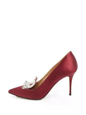 Manolo Blahnik Borlak Crystal-embellished Pumps - Red