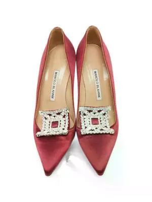 Manolo Blahnik Borlak Crystal-embellished Pumps
