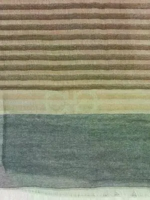 FERRAGAMO Striped Fringed Scarf