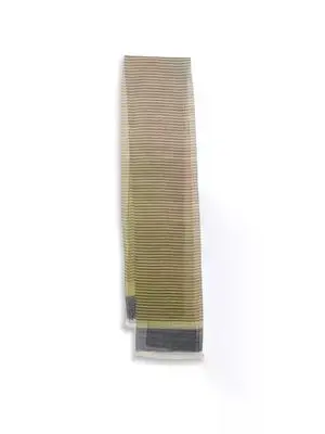 FERRAGAMO Striped Fringed Scarf - Neutrals