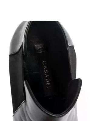 Casadei Calf Leather Platform Ankle Boots