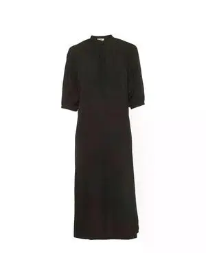 Celine Button-up High-neck Midi Dress